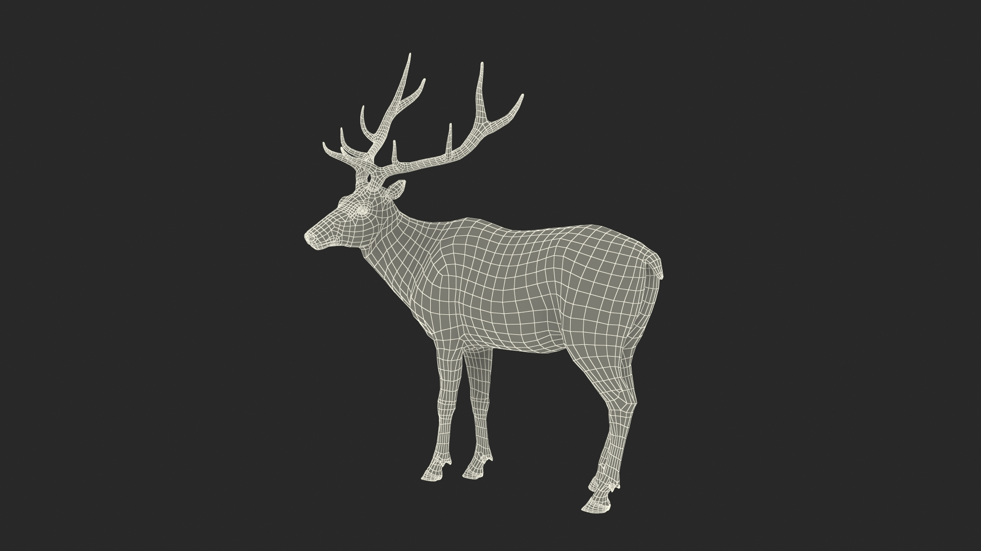 3D Realistic Elk Standing Pose With Fur Model - TurboSquid 2268297