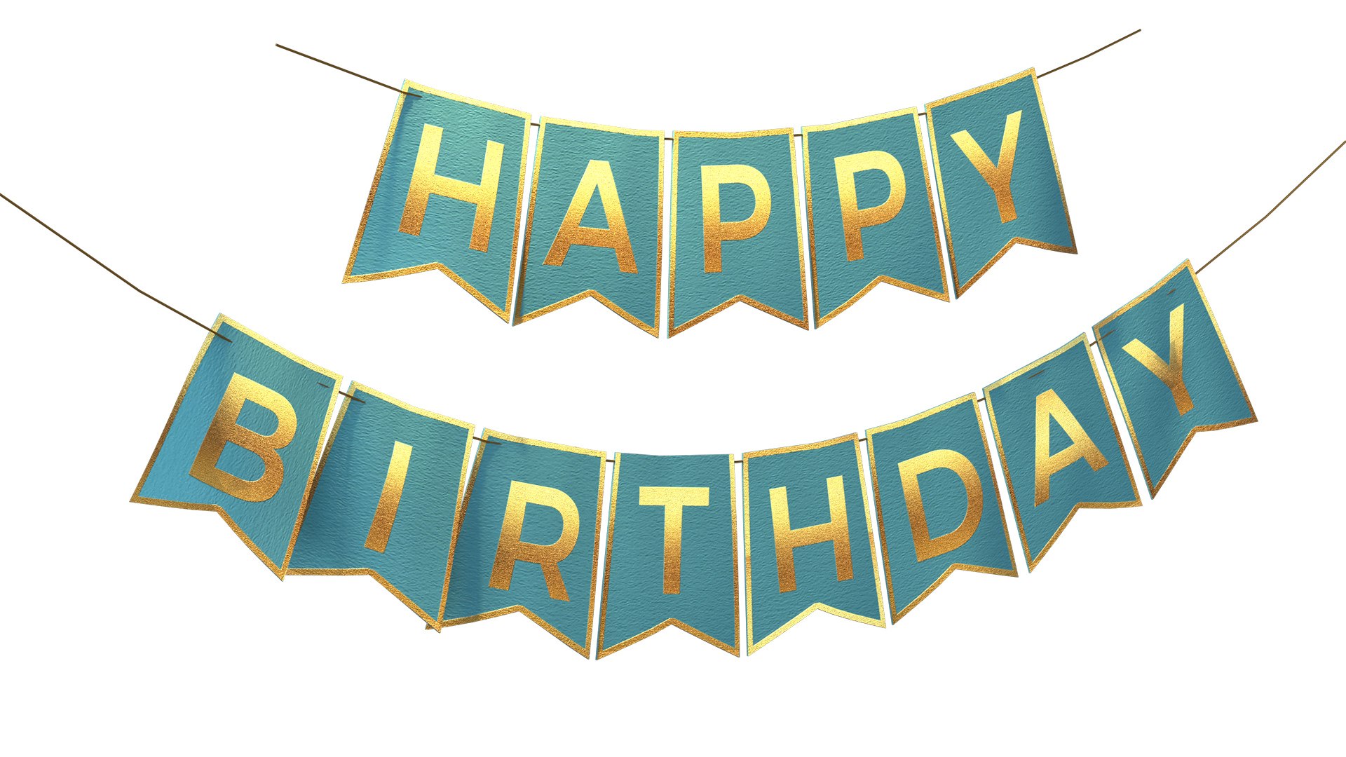 Happy Birthday Bunting Flag 3D Model - TurboSquid 2231380