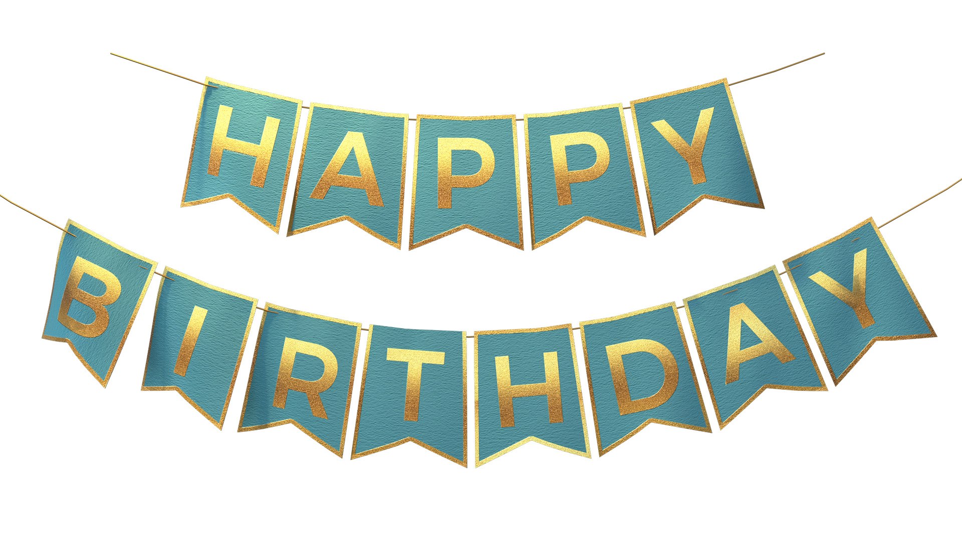 Happy Birthday Bunting Flag 3D Model - TurboSquid 2231380