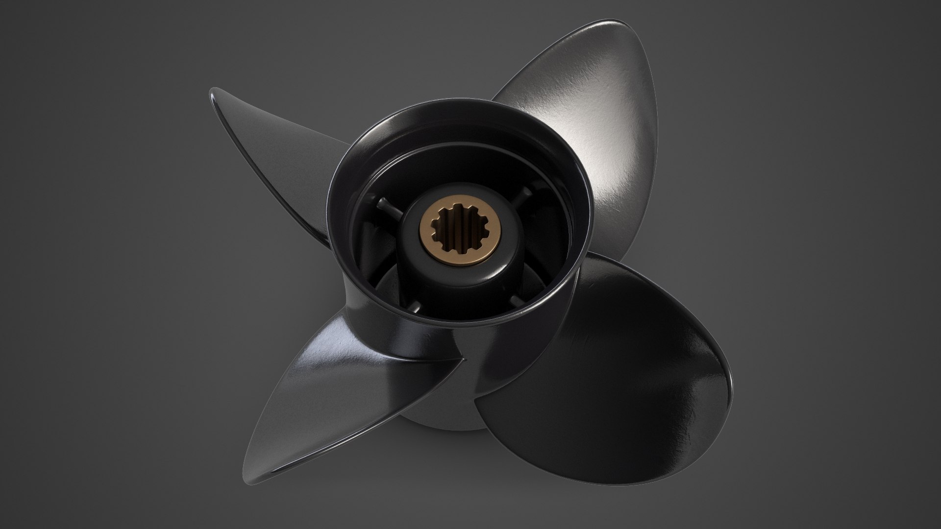 Boat Propeller Black 3D Model - TurboSquid 1713416