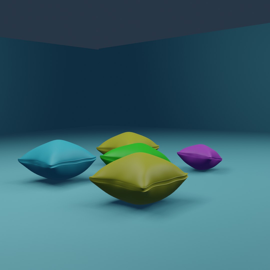 3d 3d Pillow Model Turbosquid 2084733 