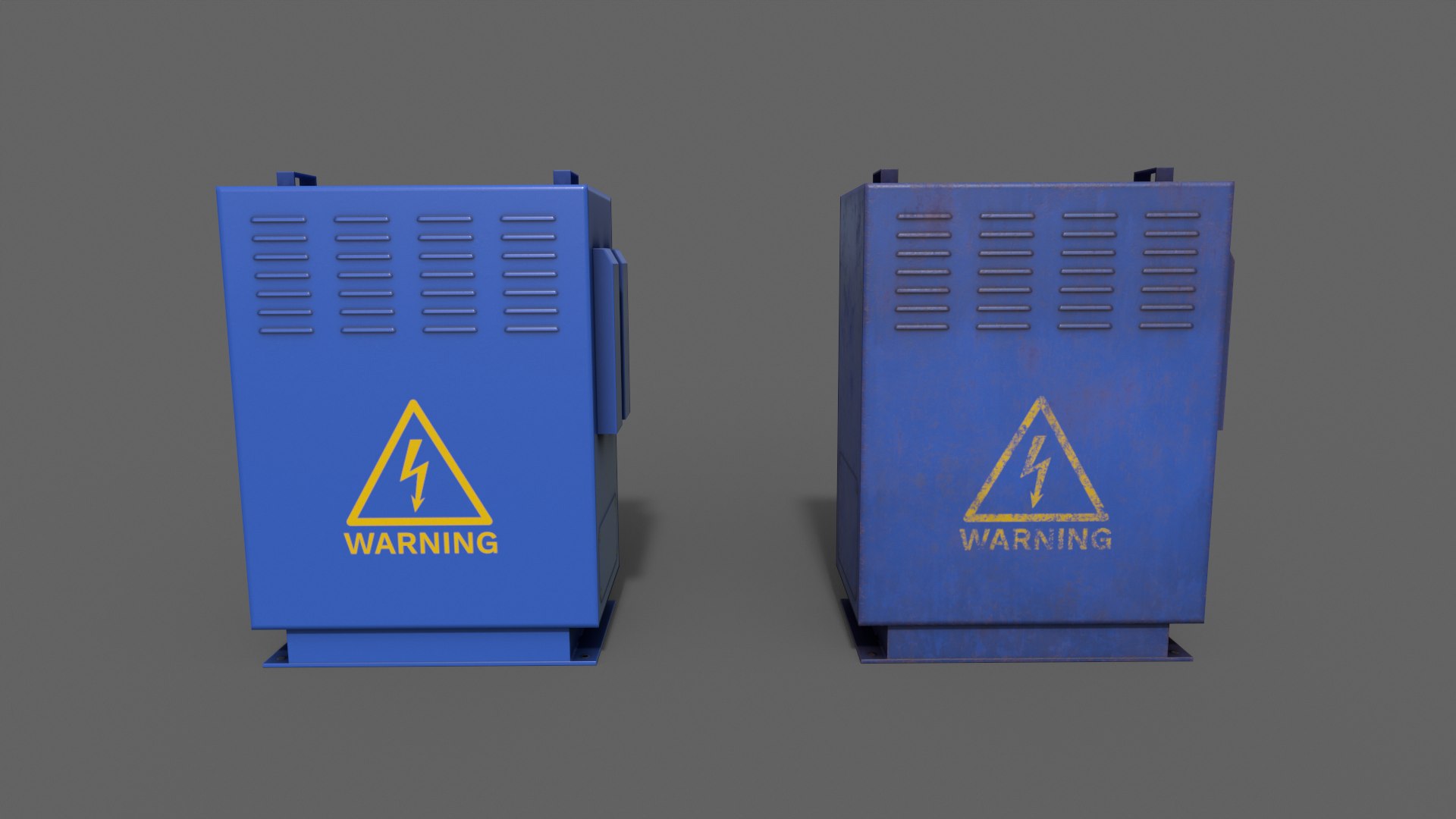 3D PBR Electric Box Blue V3 Model - TurboSquid 1779730
