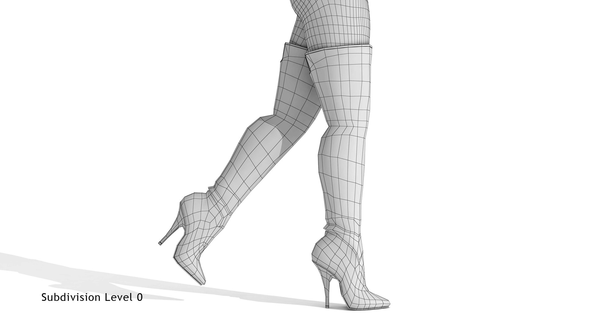 Boots Realistic Legs 3d Model