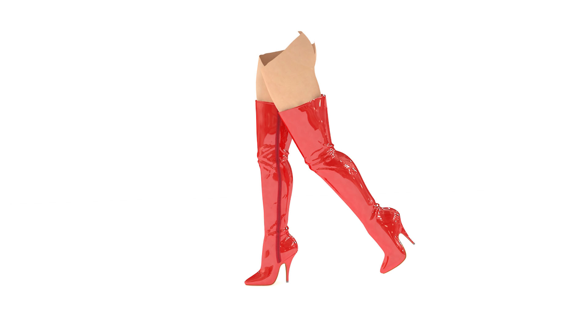 Boots Realistic Legs 3d Model