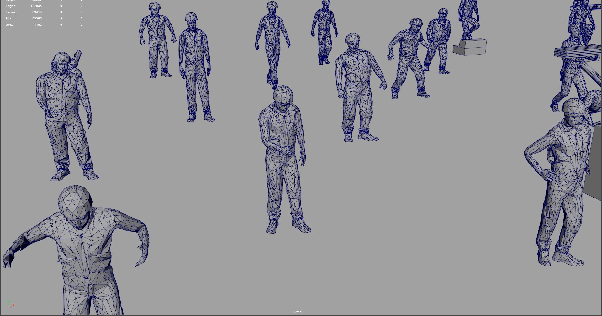 3D Workers Architectural Crowd - TurboSquid 1532686