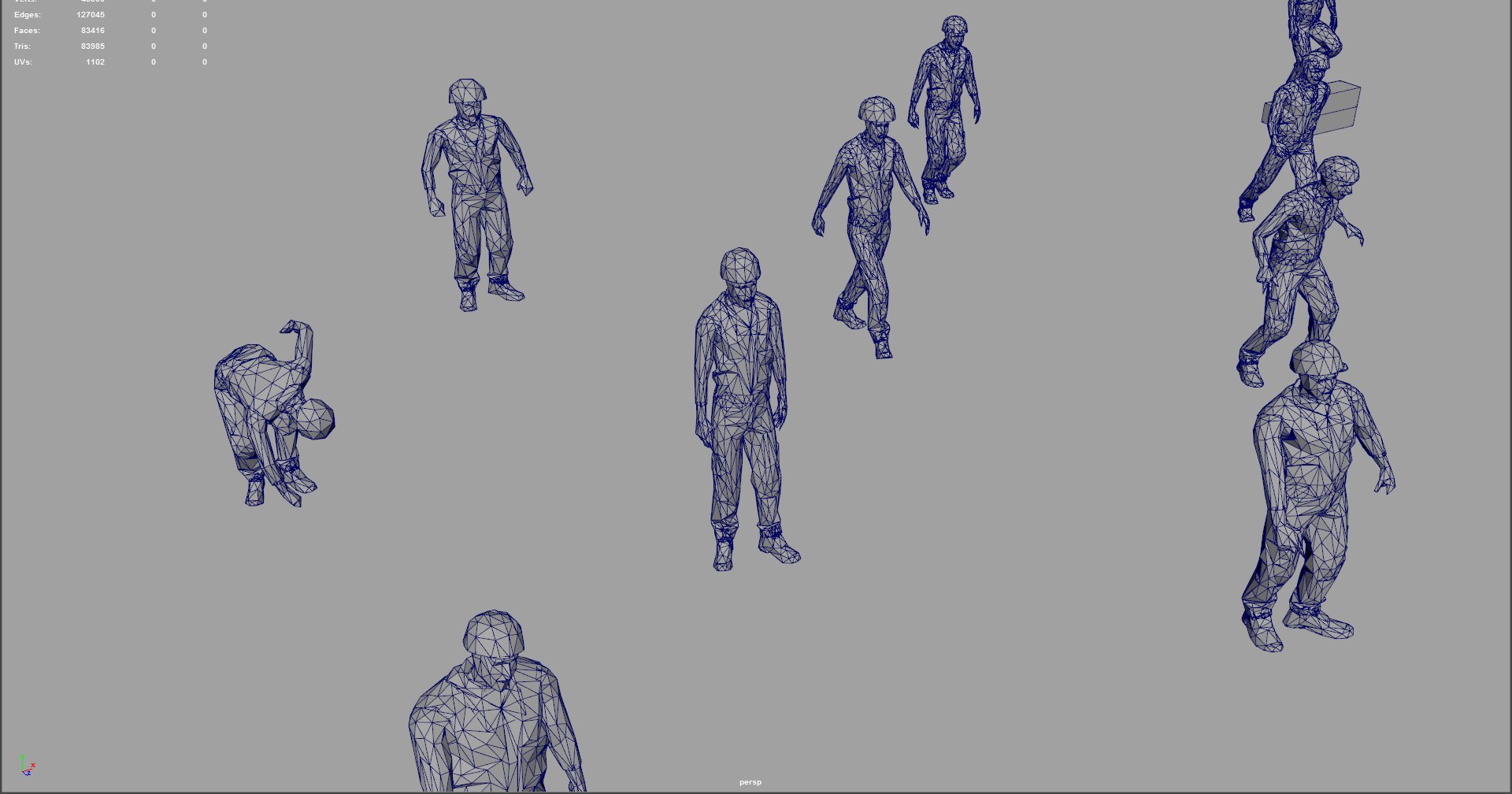 3D Workers Architectural Crowd - TurboSquid 1532686