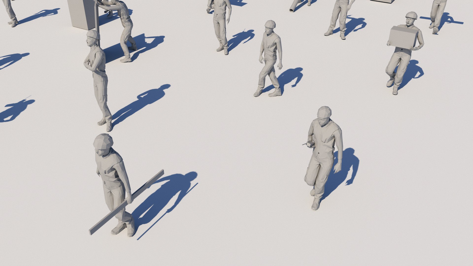 3D Workers Architectural Crowd - TurboSquid 1532686