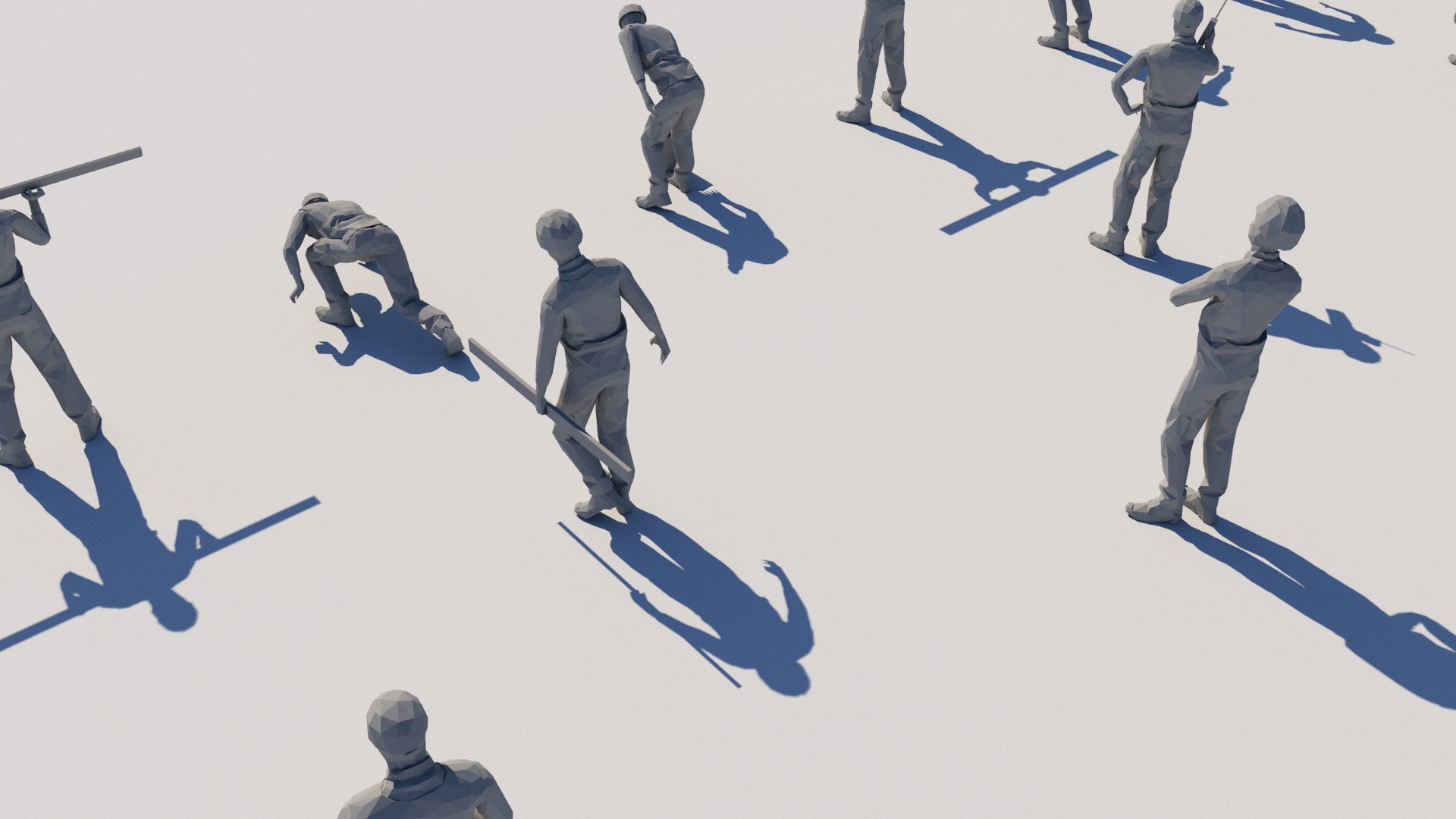 3D Workers Architectural Crowd - TurboSquid 1532686