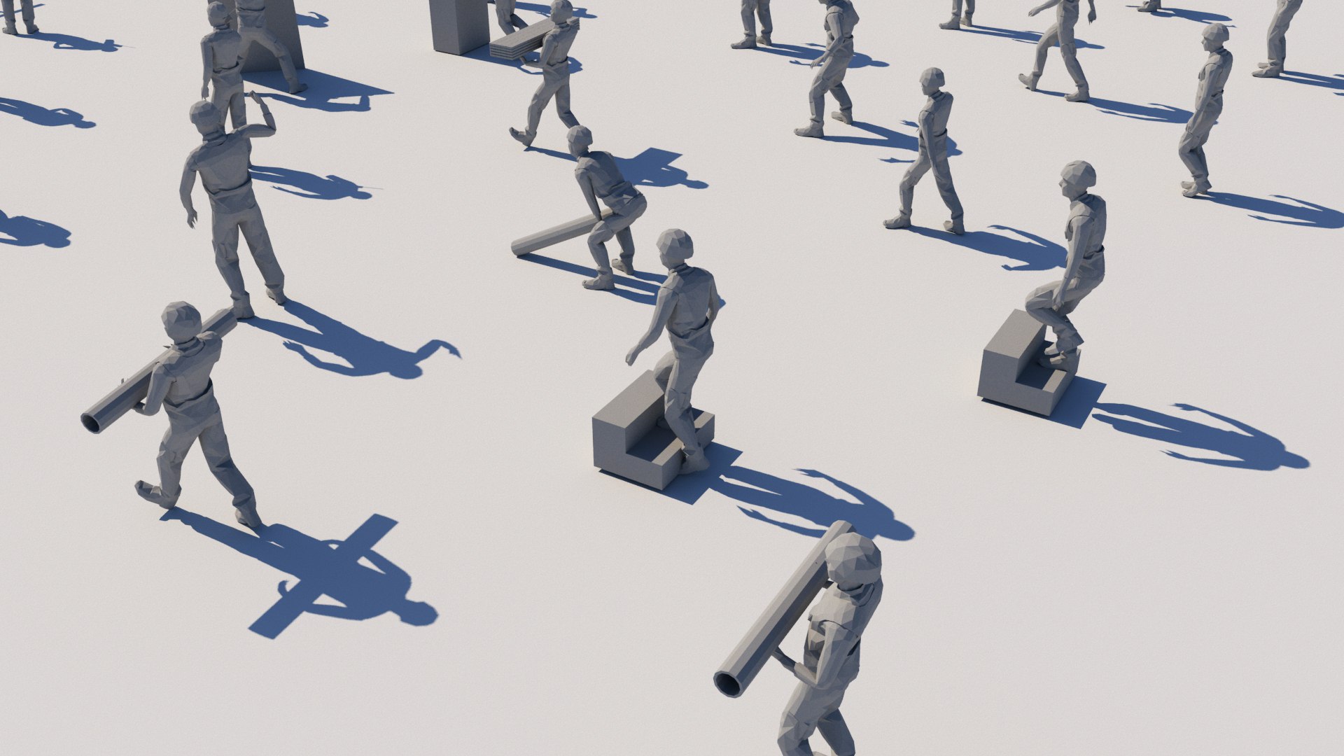 3D Workers Architectural Crowd - TurboSquid 1532686
