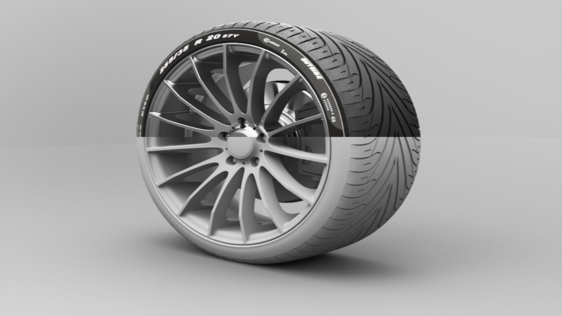Realistic Tire Wheel 14 3D - TurboSquid 1723224