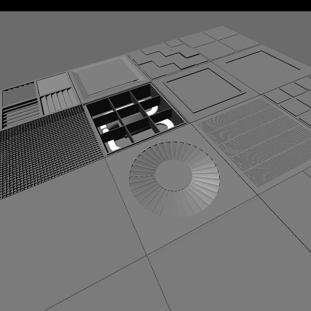 drop ceiling grid setting 3d 3ds