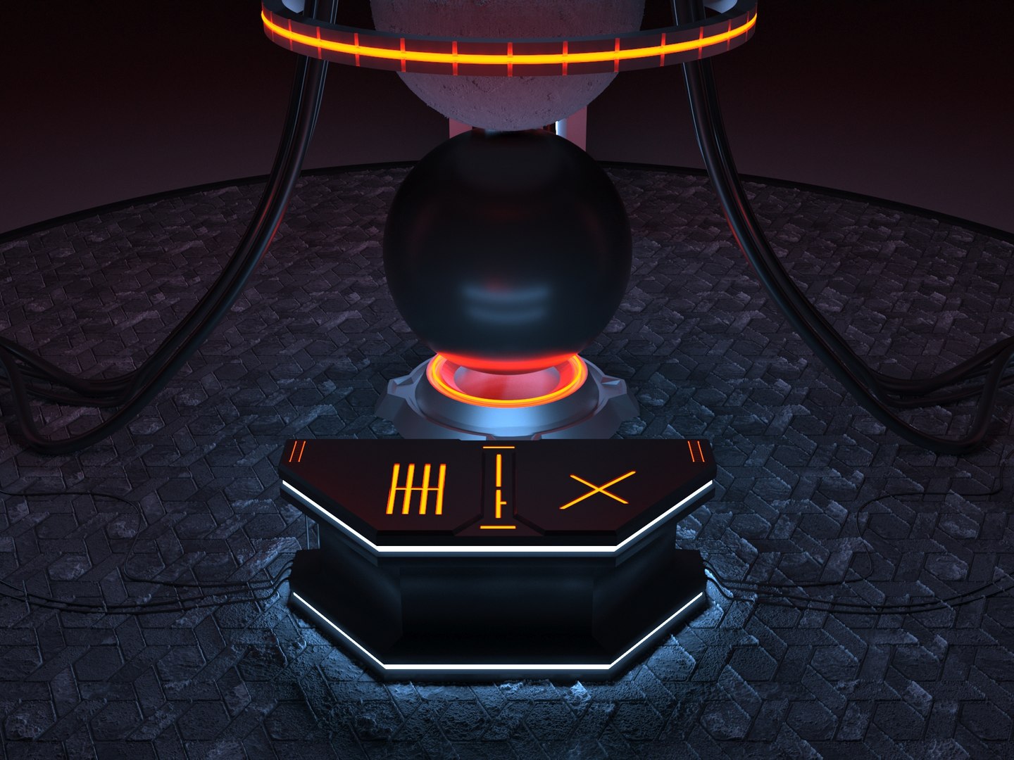 Sci-fi Cyber Interior Of Control Center 3D Model - TurboSquid 1978779