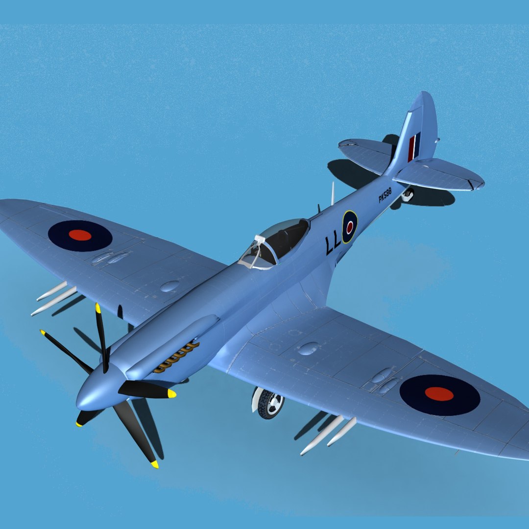 3D Supermarine Spitfire Mk XXII V01 RAF - TurboSquid 1925722