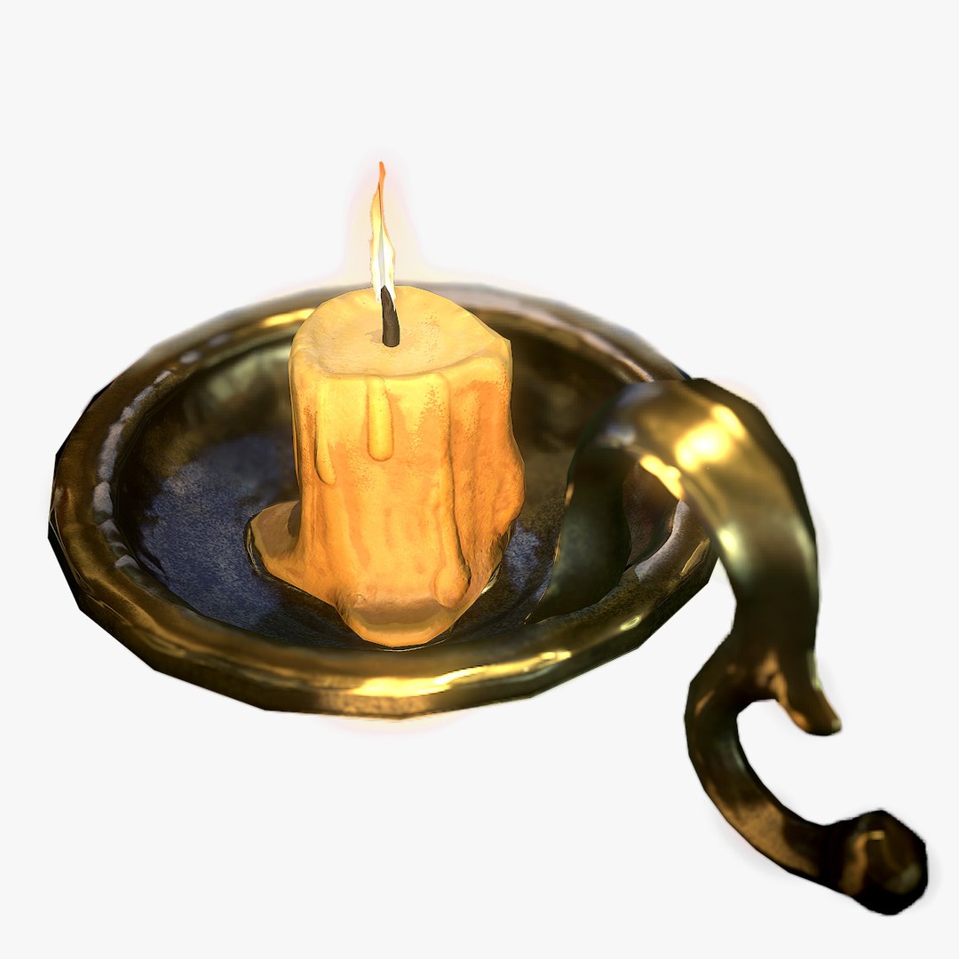 3d Brass Candle Holder