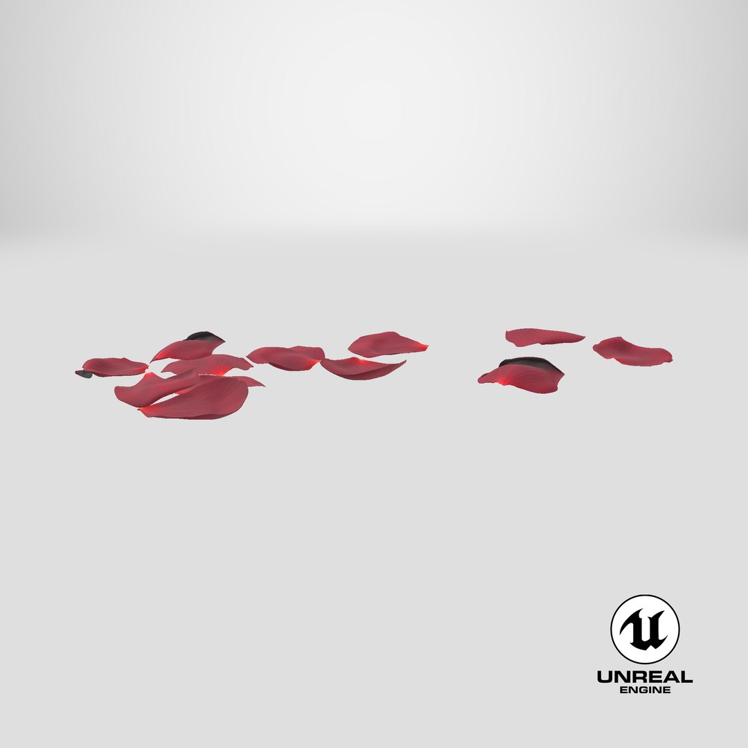 3D Model Realistic Rose Petals 3D Model - High-Quality 4K PBR Asset ...