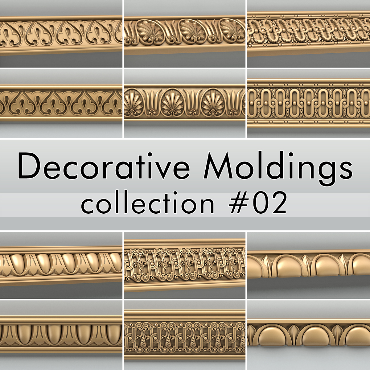 decorative moldings 3d model
