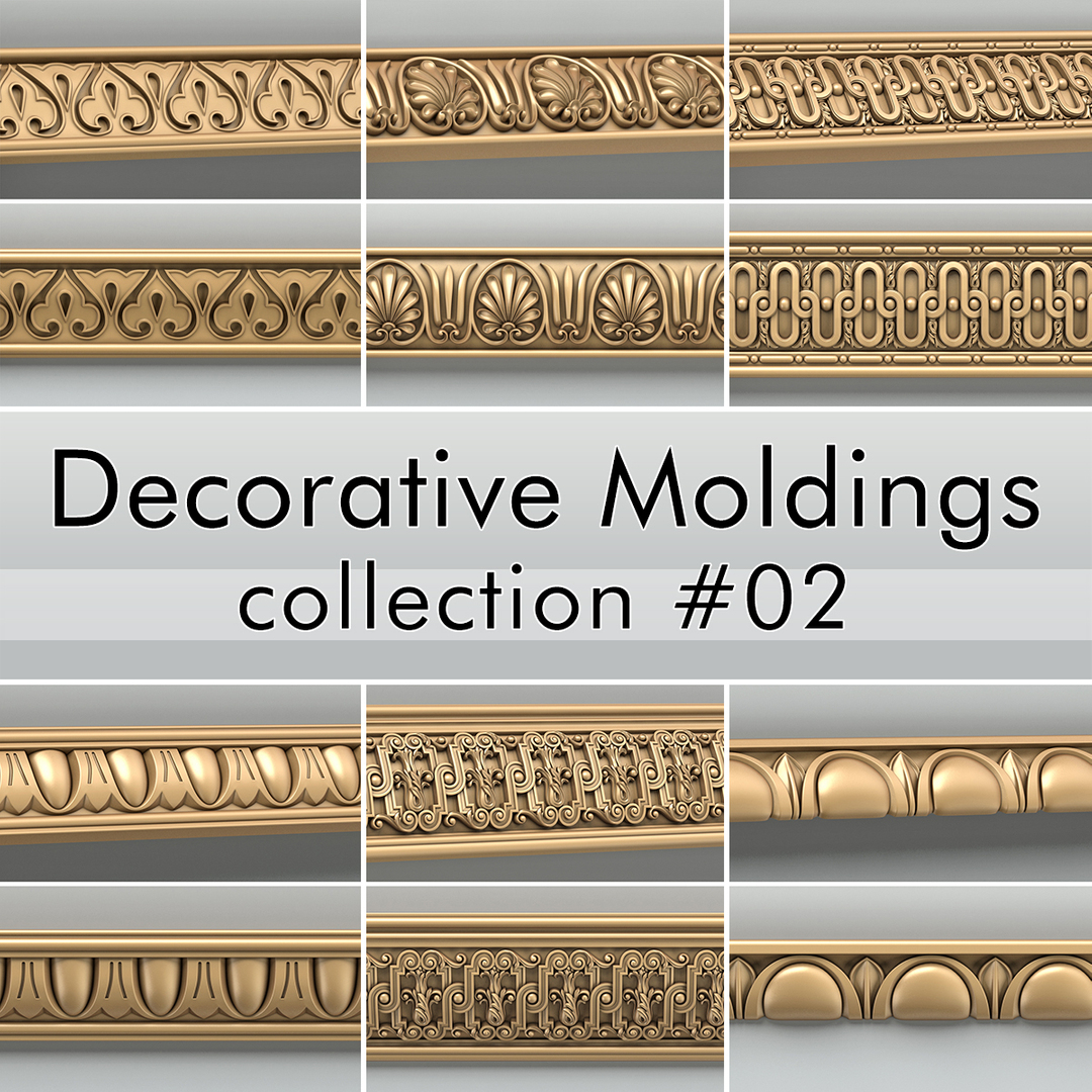 decorative moldings 3d model