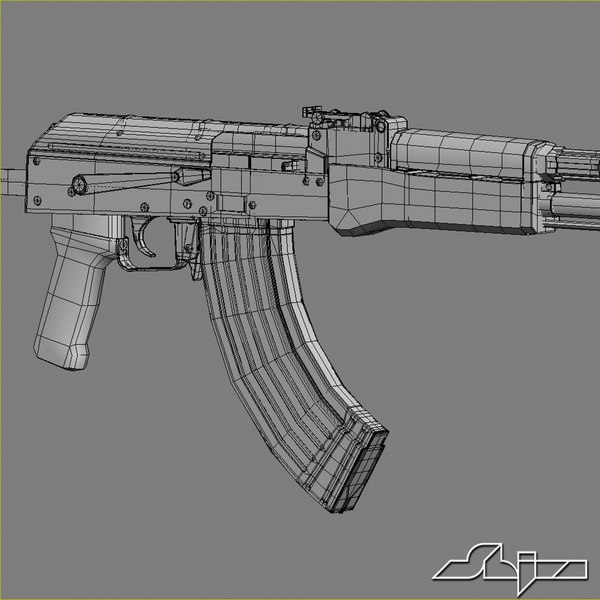 3d kalashnikov rifle ak model