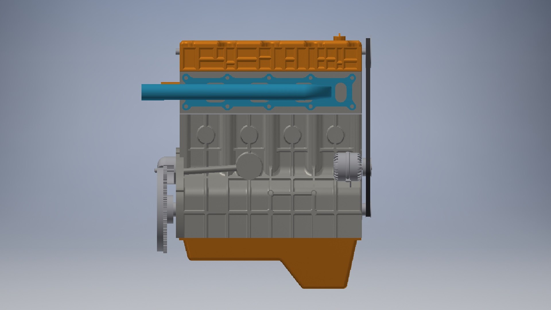 4 Cylinder Inline Gasoline Engine 3D - TurboSquid 2284909