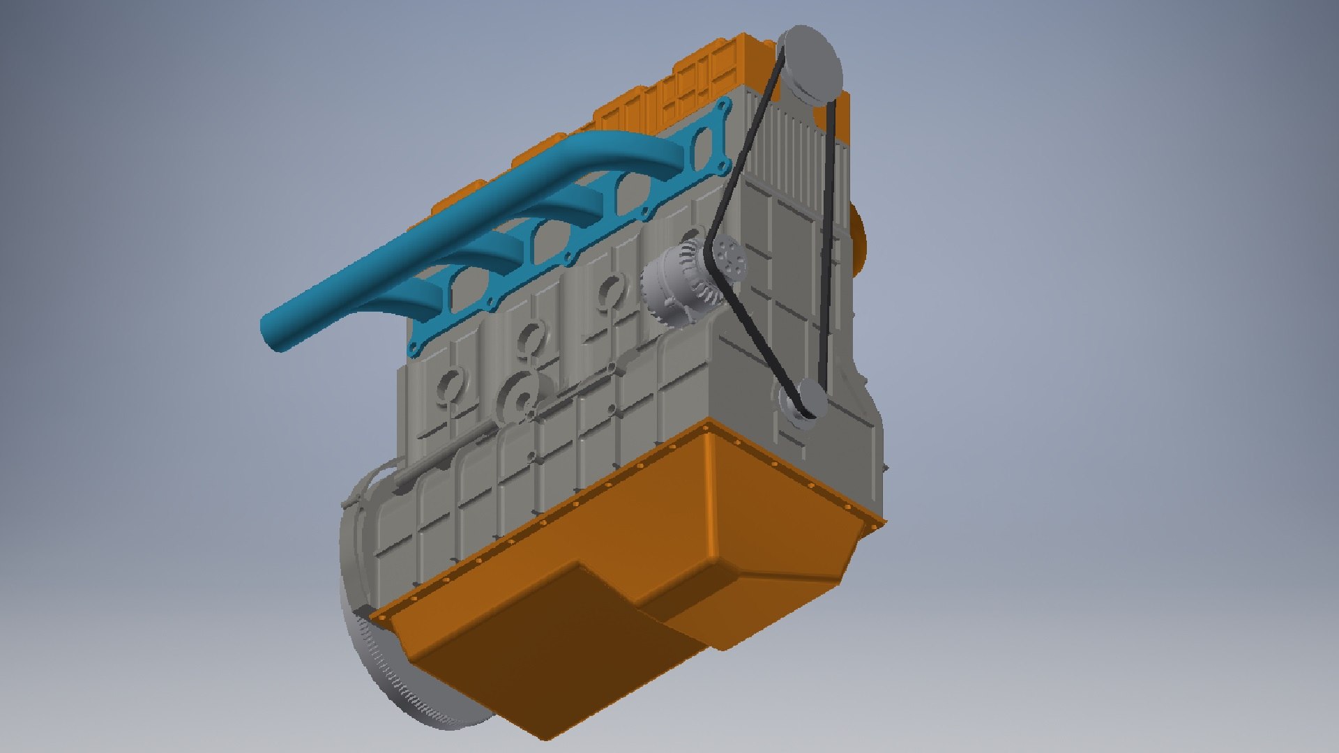 4 Cylinder Inline Gasoline Engine 3D - TurboSquid 2284909