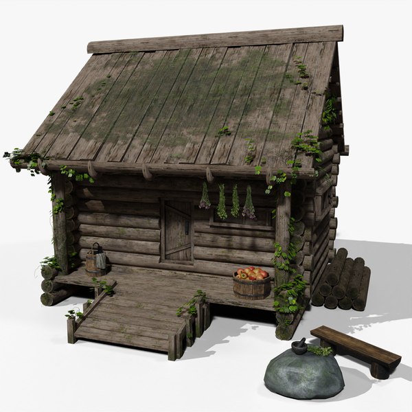 Log cabin - slavic hut PBR 3D 모델 - TurboSquid 1985456