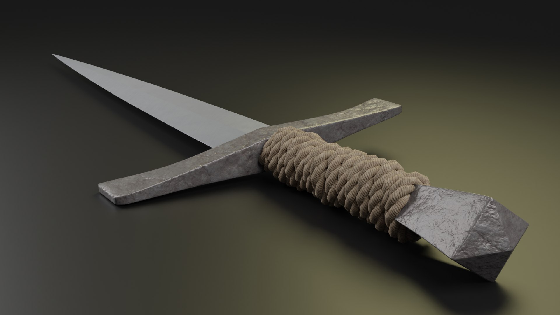 Low-poly dagger sword 3D model - TurboSquid 1586353