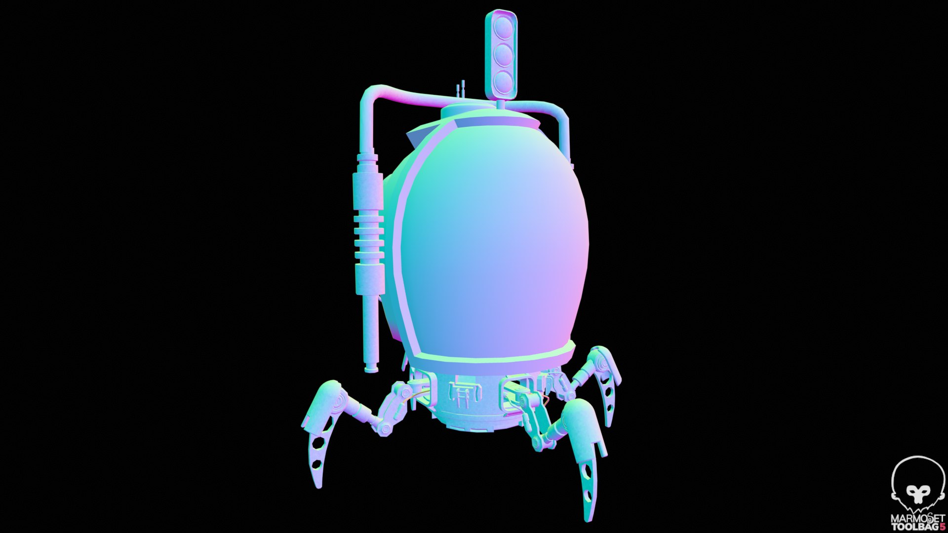 3D Spider Bot 2 With Four Robotic Limbs Low-poly 3D Model - TurboSquid 2414367