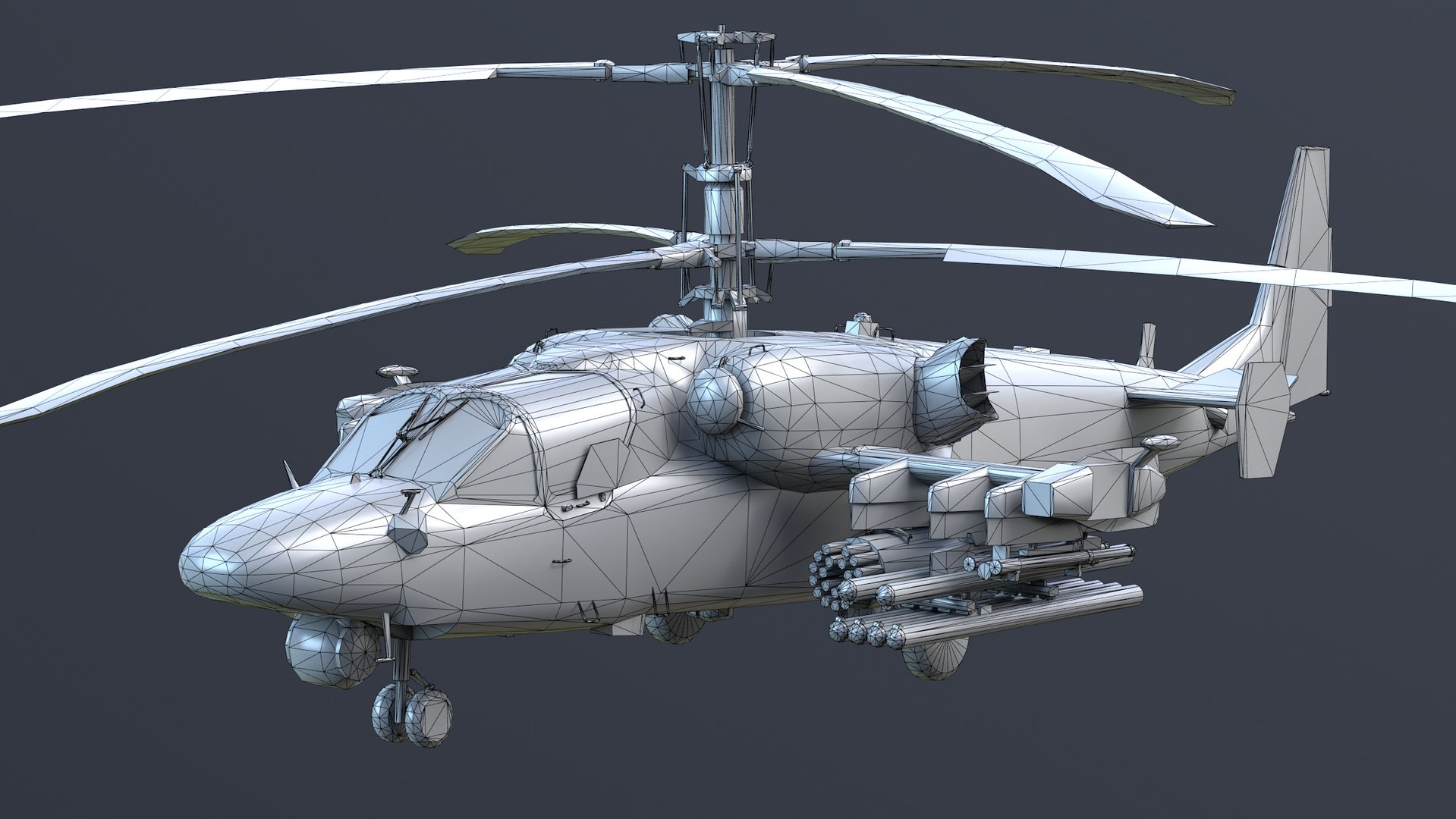3D Model Ka-52 Helicopter Low-Poly - TurboSquid 1970452
