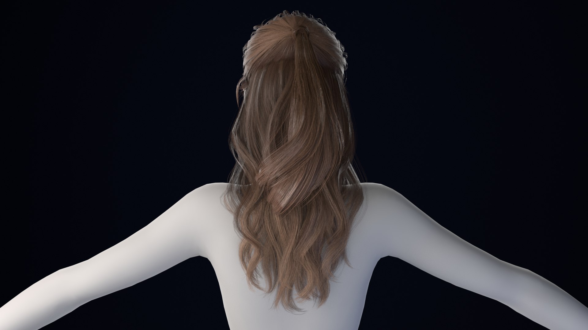 3D Realistic Female Hair Model - TurboSquid 2425514