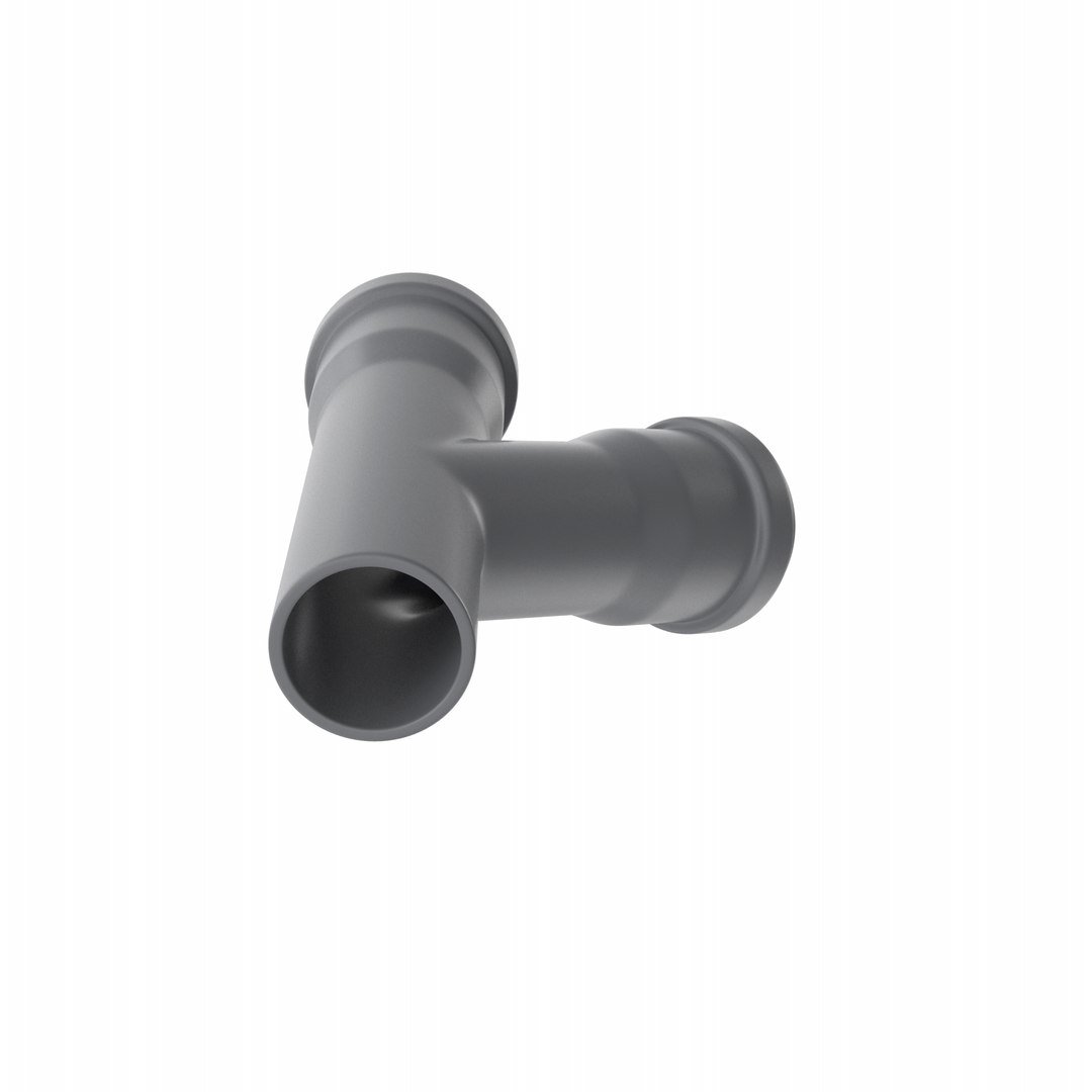 Grey PVC Wye Pipe 3D Model - TurboSquid 1926135