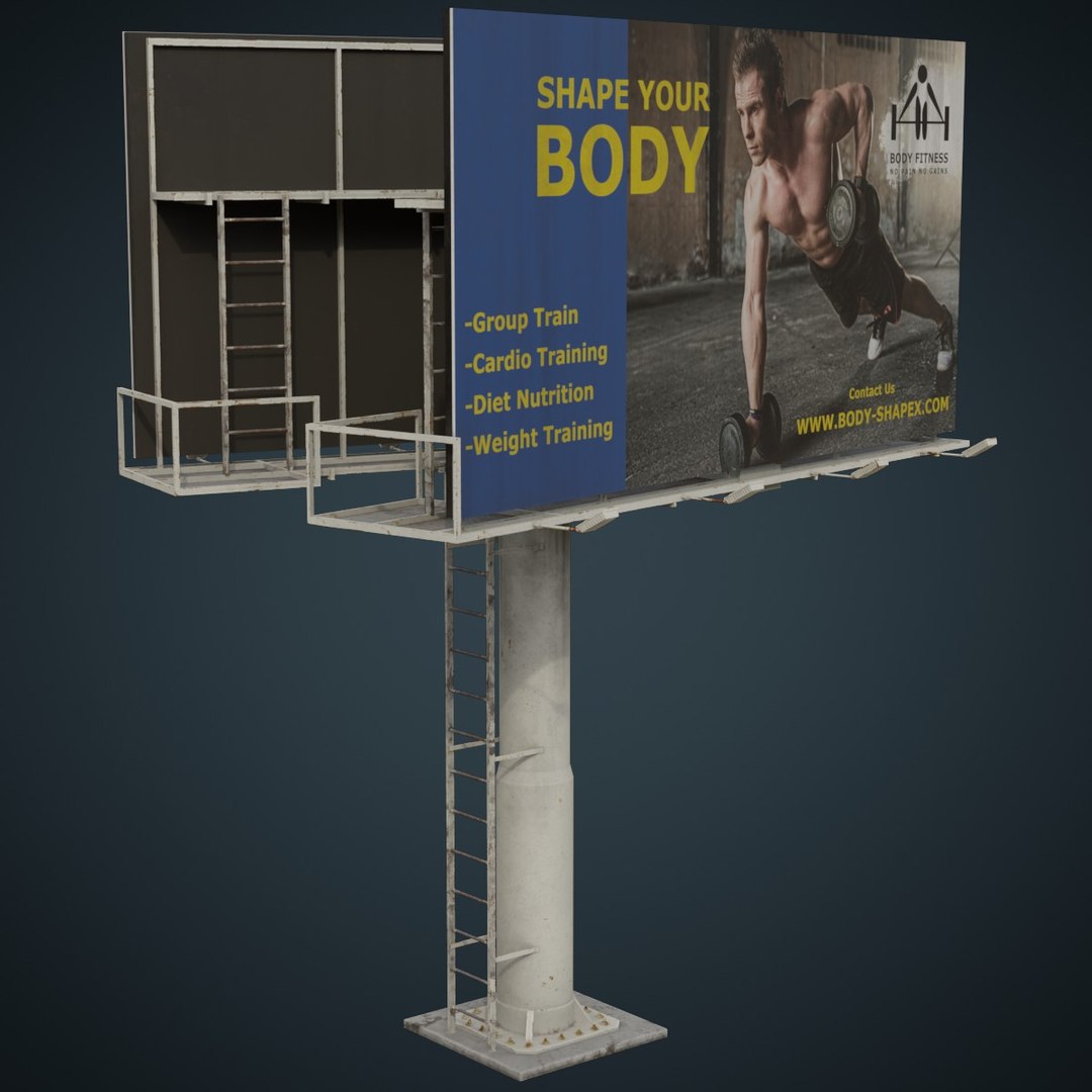 3D Billboard 2C - TurboSquid 1728722