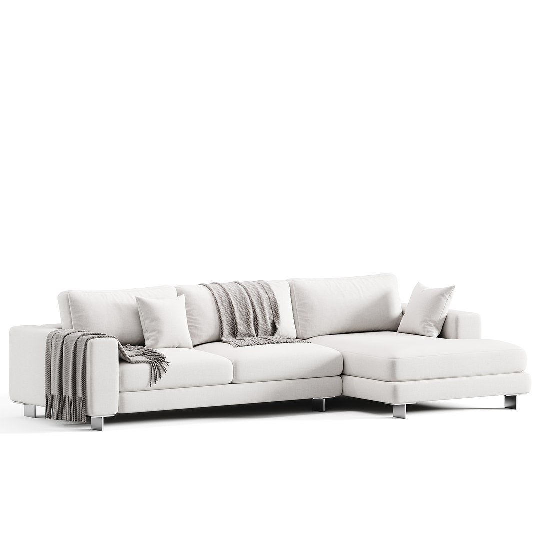 3D T TIME Sofa with chaise longue By Twils - TurboSquid 2163084