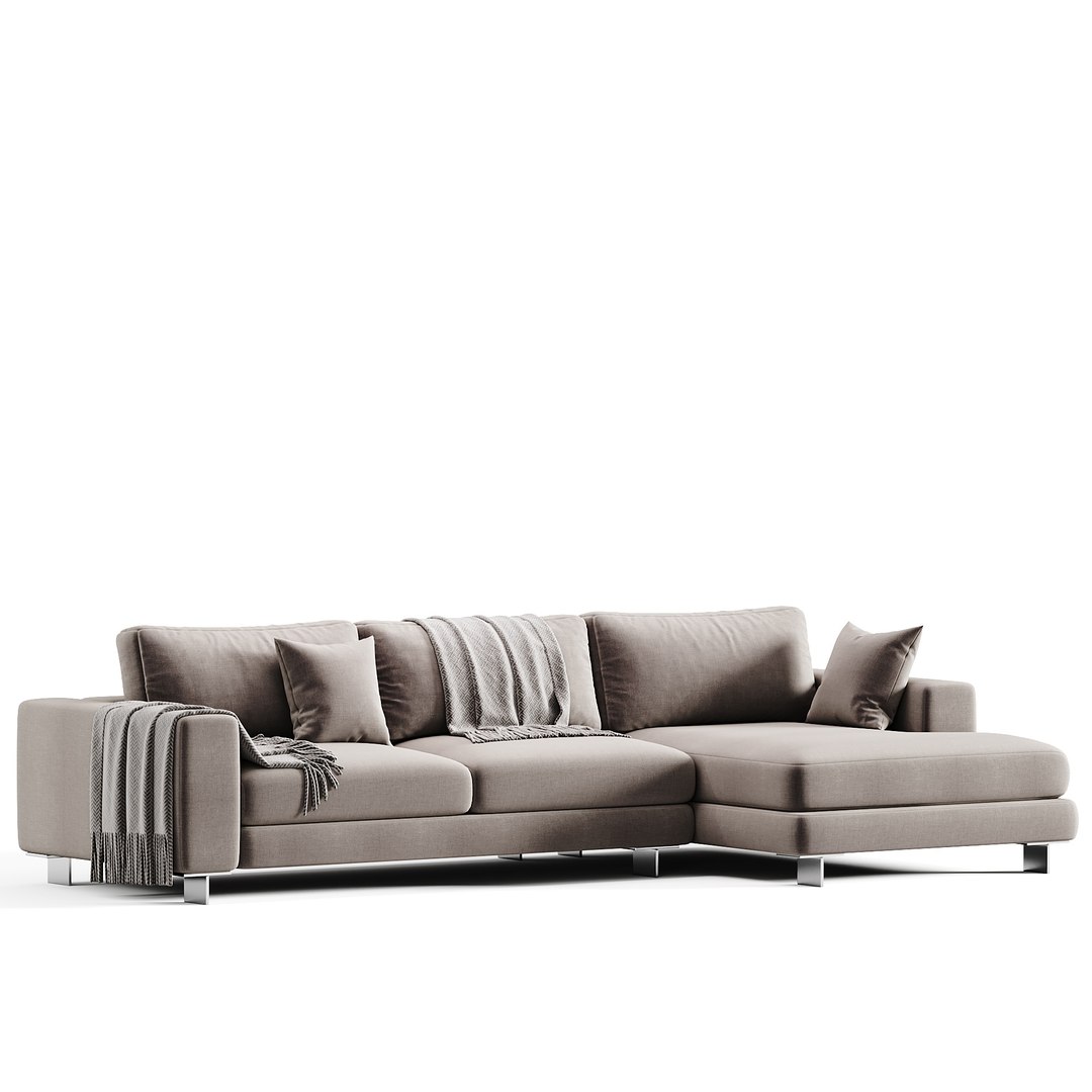 3D T TIME Sofa with chaise longue By Twils - TurboSquid 2163084