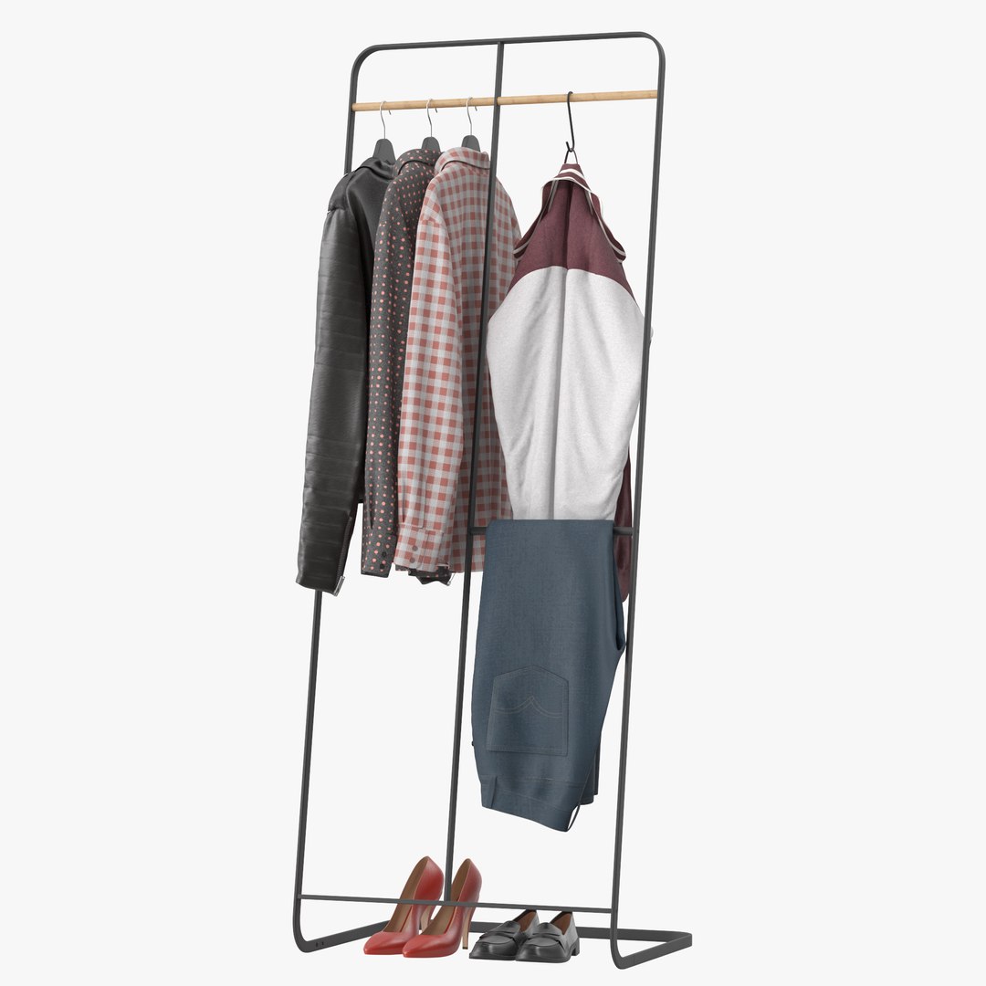 Yamazaki Home 2 Level Coat Rack 3D - TurboSquid 1906968
