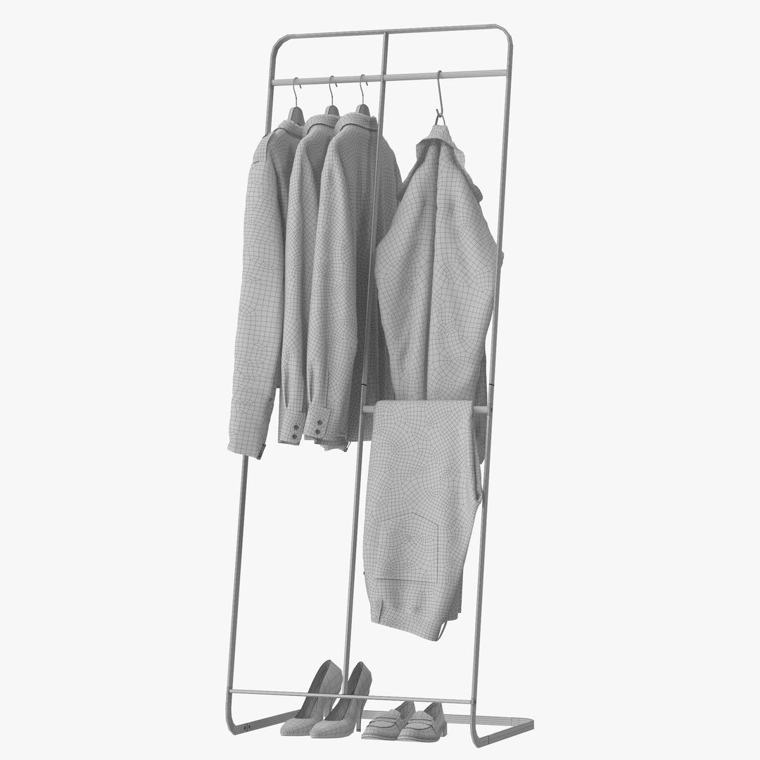 Yamazaki Home 2 Level Coat Rack 3D - TurboSquid 1906968