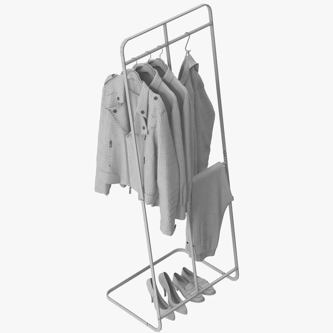 Yamazaki Home 2 Level Coat Rack 3D - TurboSquid 1906968