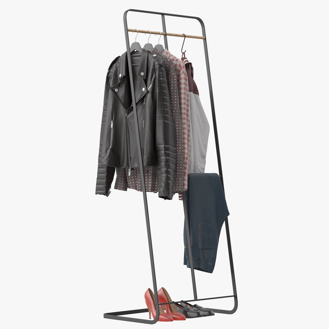 Yamazaki Home 2 Level Coat Rack 3D - TurboSquid 1906968