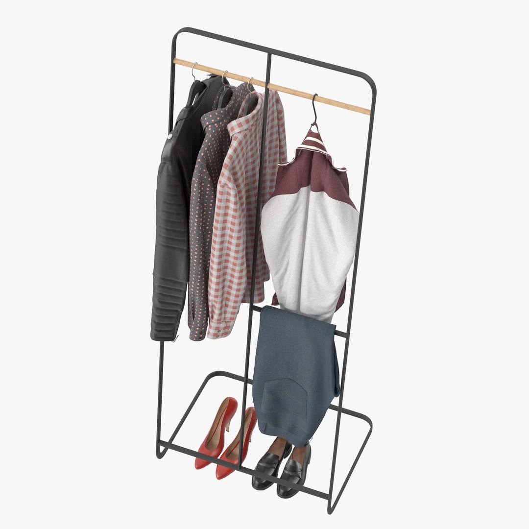 Yamazaki Home 2 Level Coat Rack 3D - TurboSquid 1906968