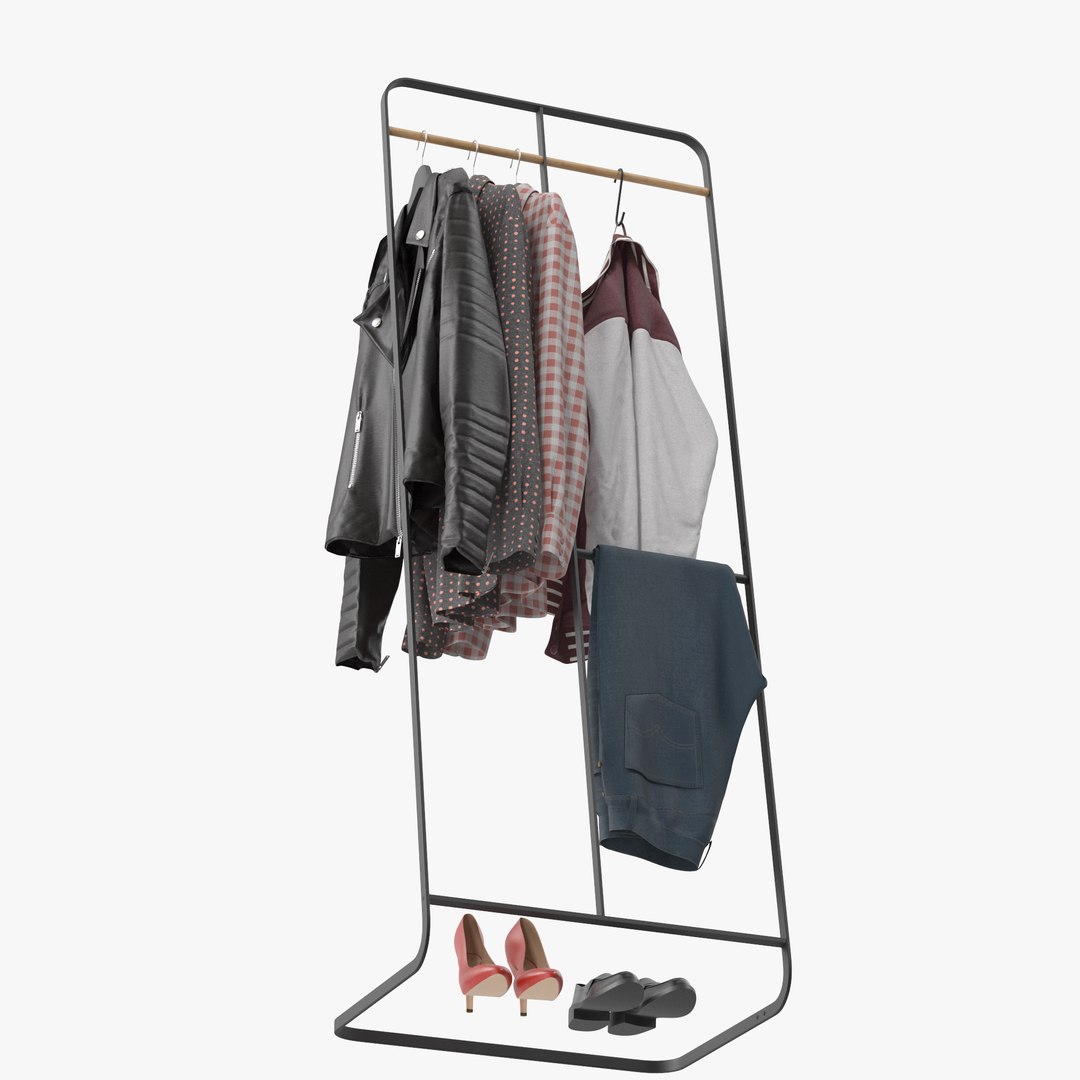 Yamazaki Home 2 Level Coat Rack 3D - TurboSquid 1906968