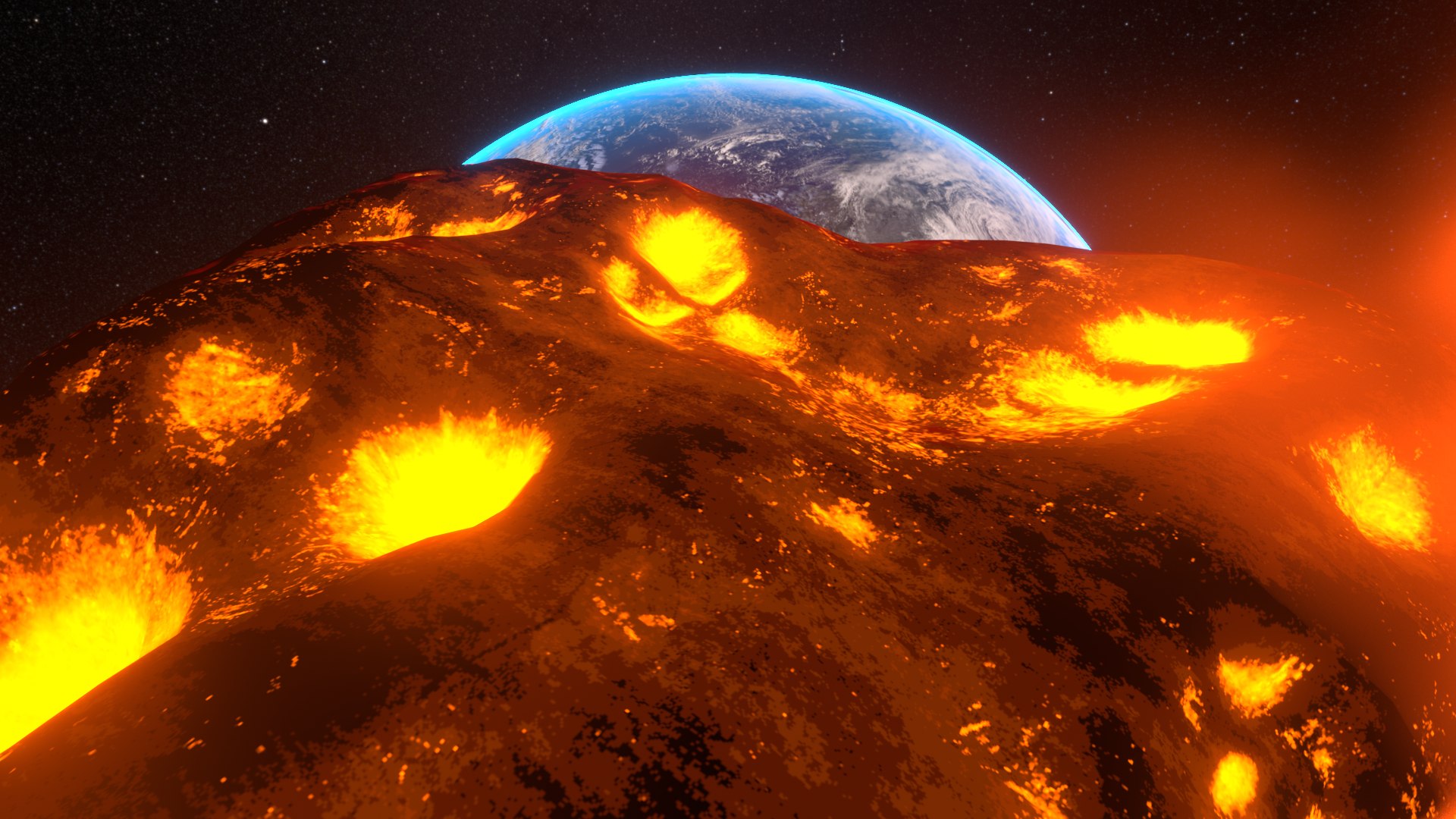 3D Model Meteor Hitting Earth - TurboSquid 2246103