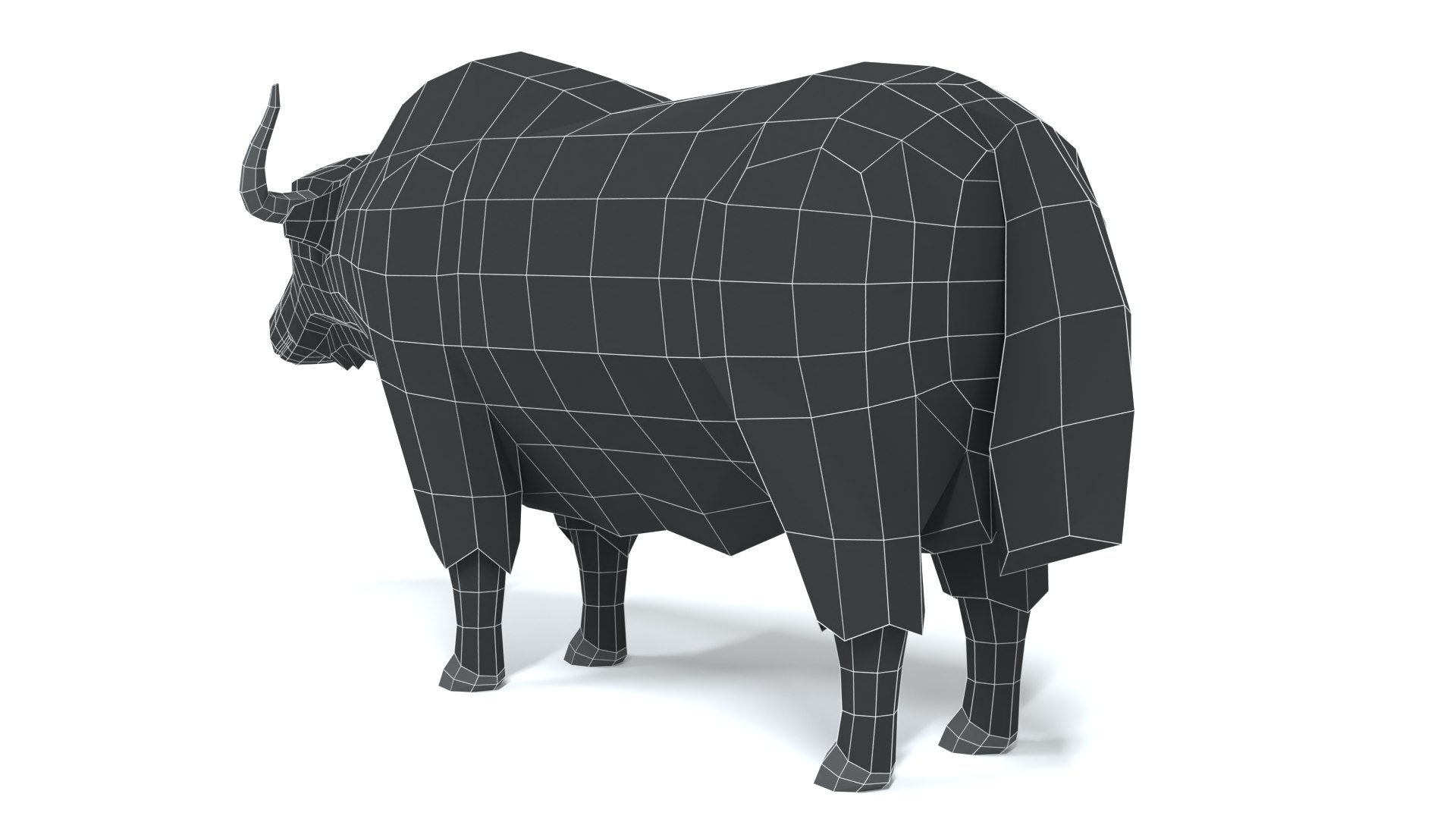 Low Poly Cartoon Yak 3D - TurboSquid 1807919