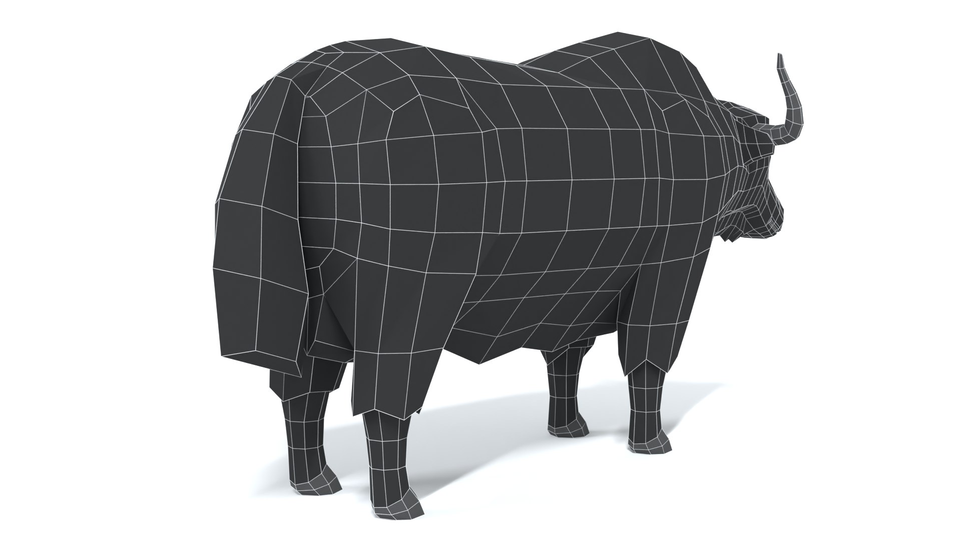 Low Poly Cartoon Yak 3D - TurboSquid 1807919