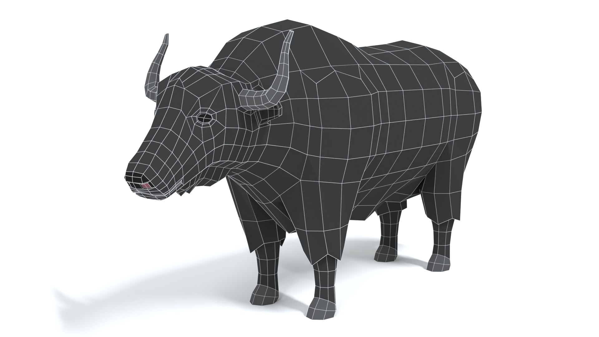 Low Poly Cartoon Yak 3D - TurboSquid 1807919
