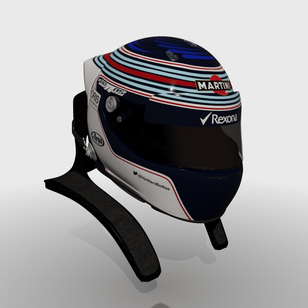 3d Model Formula Valtteri Bottas Helmet