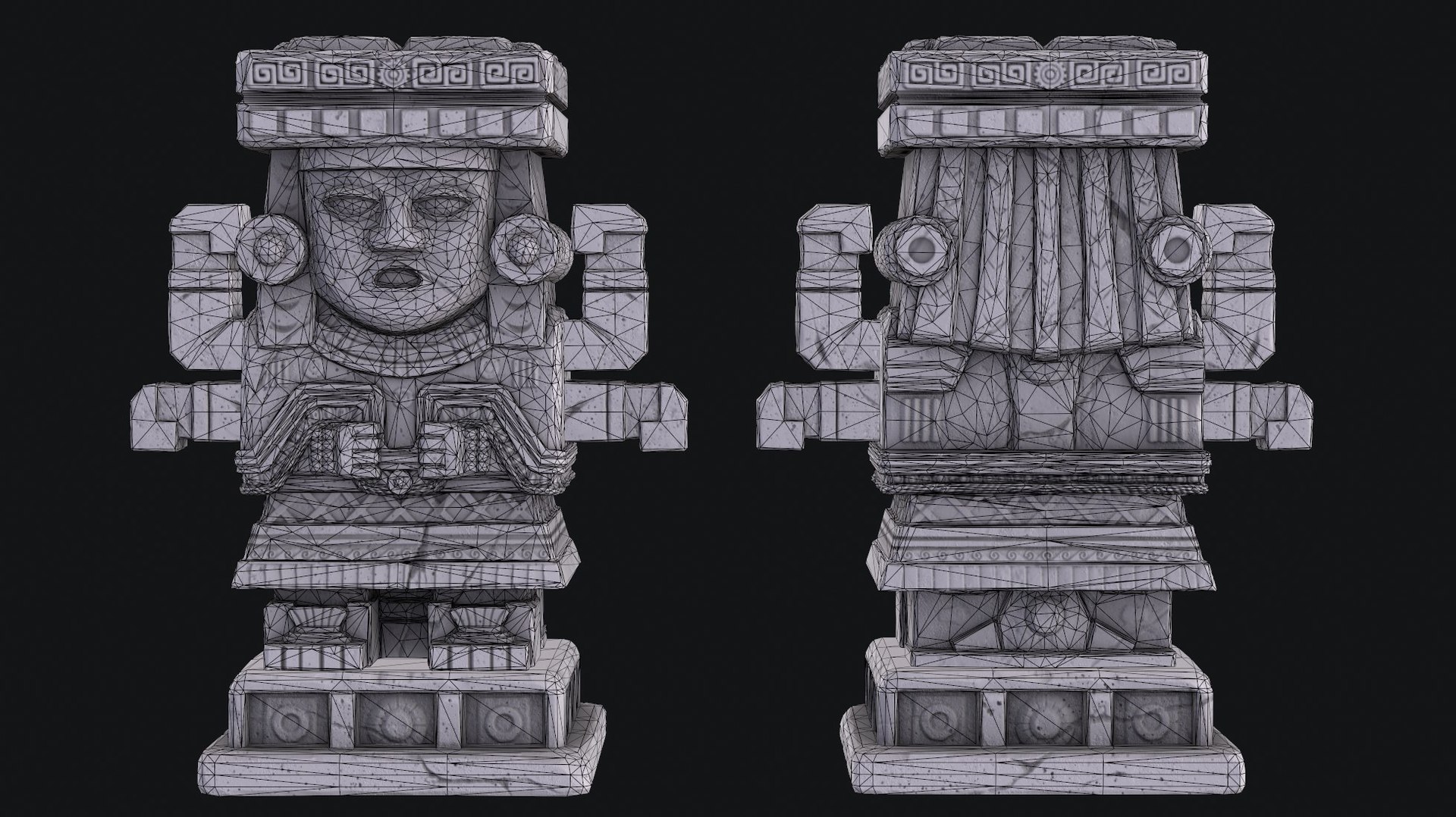3D Statue Aztec Chalchiutlicue - TurboSquid 2221710