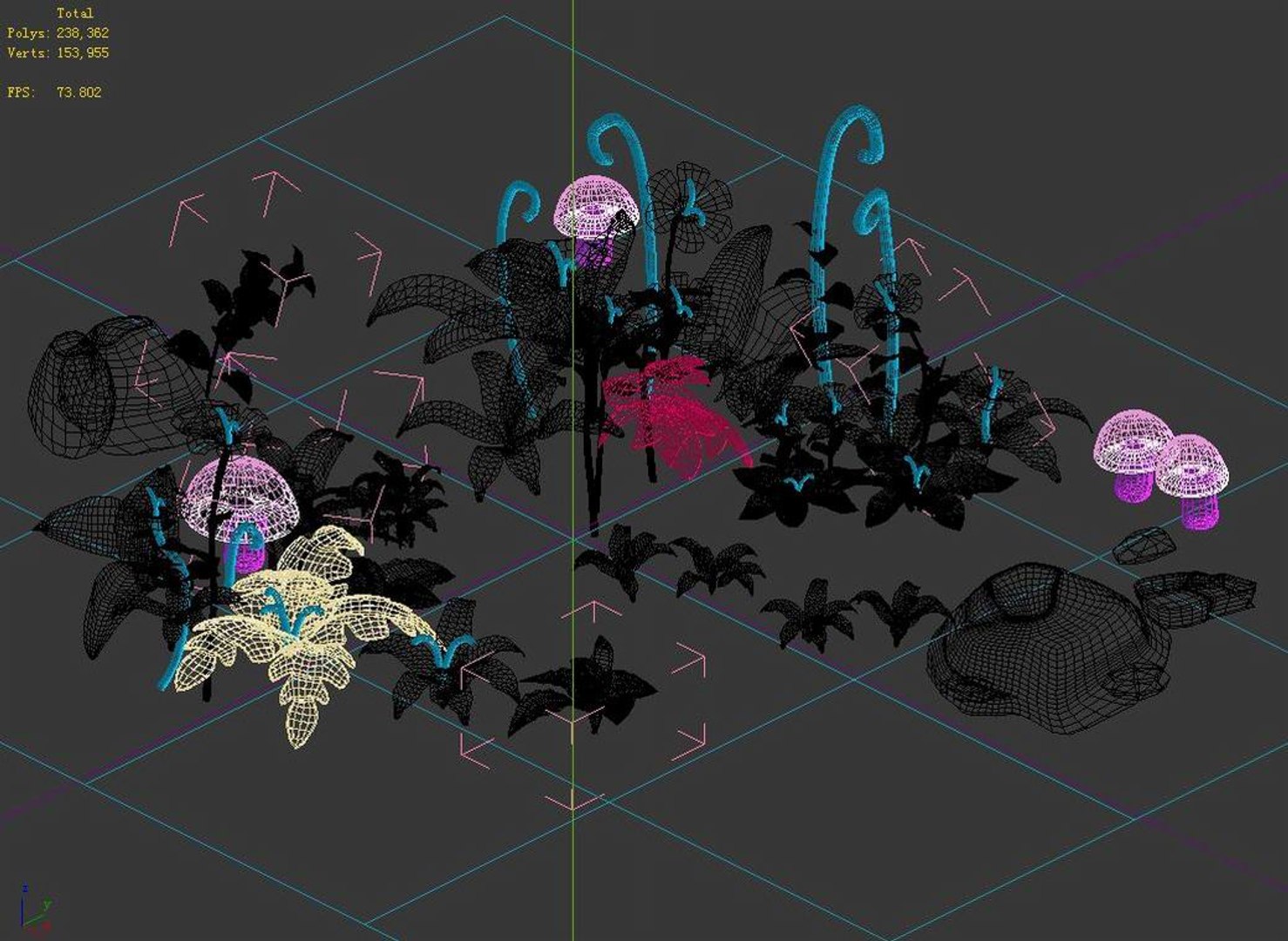 Plant - Blue Flower 3D Model - TurboSquid 1449739