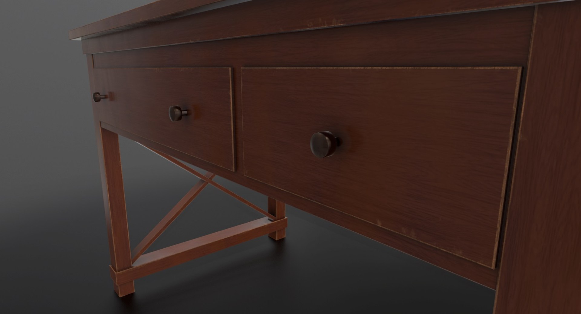 Wooden Desk 3D Model - TurboSquid 1208719