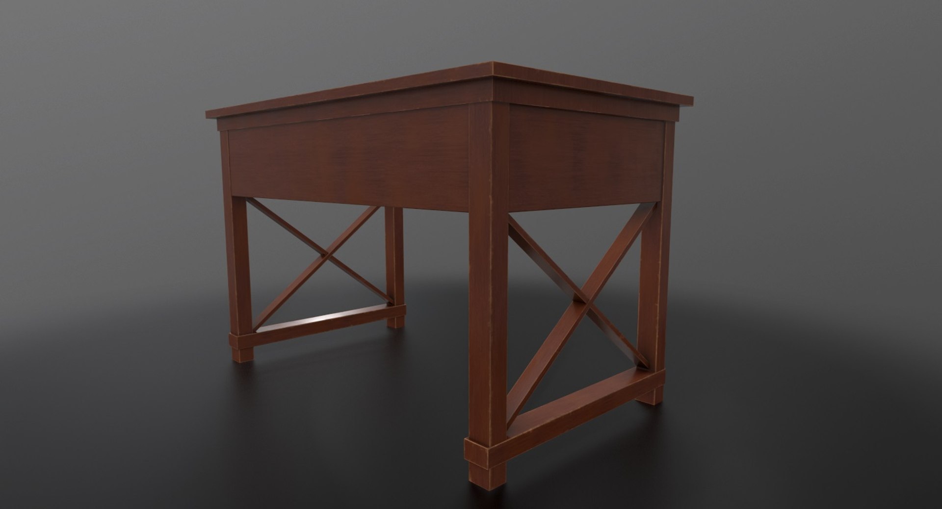 Wooden Desk 3D Model - TurboSquid 1208719