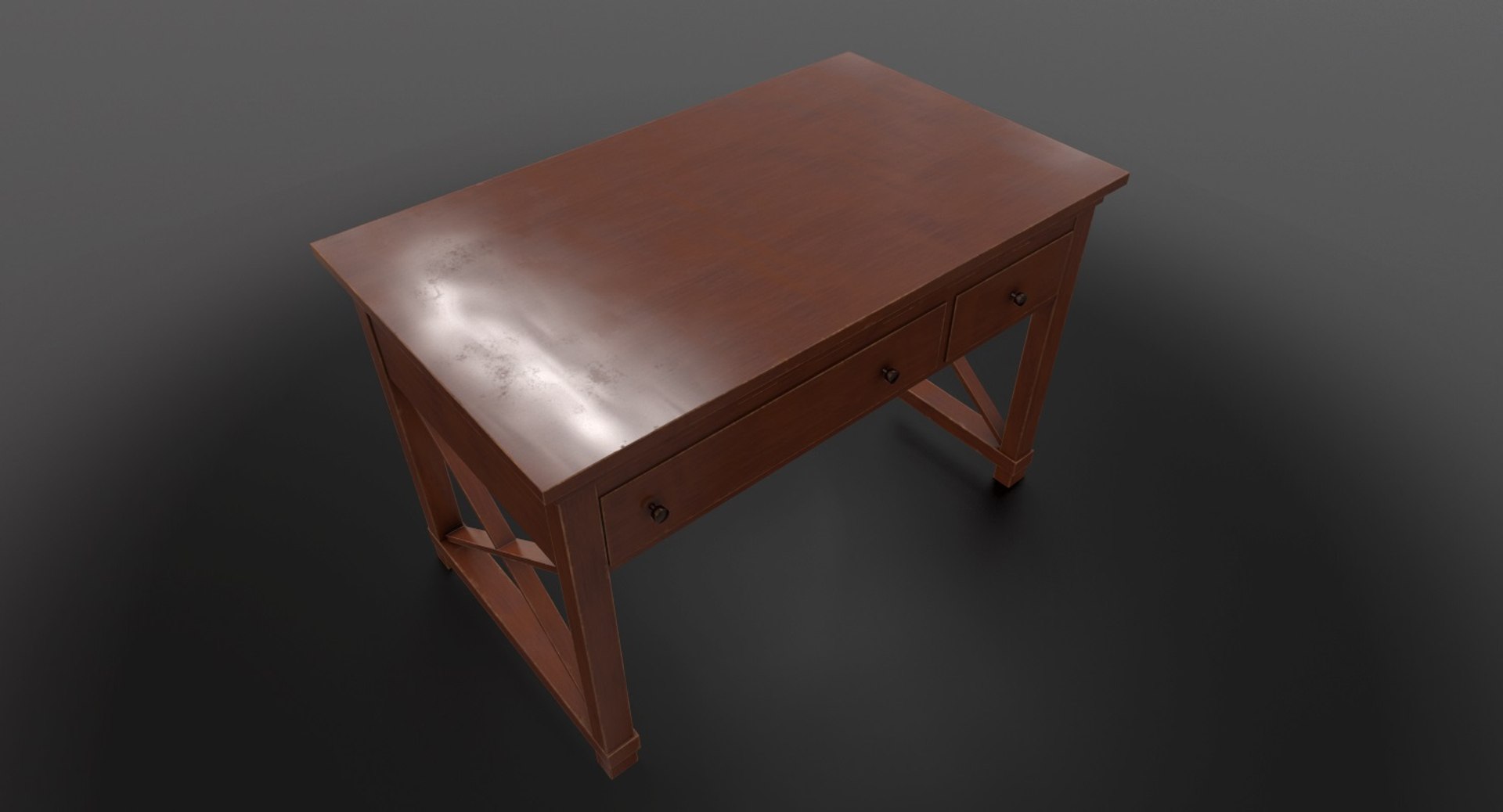 Wooden Desk 3D Model - TurboSquid 1208719