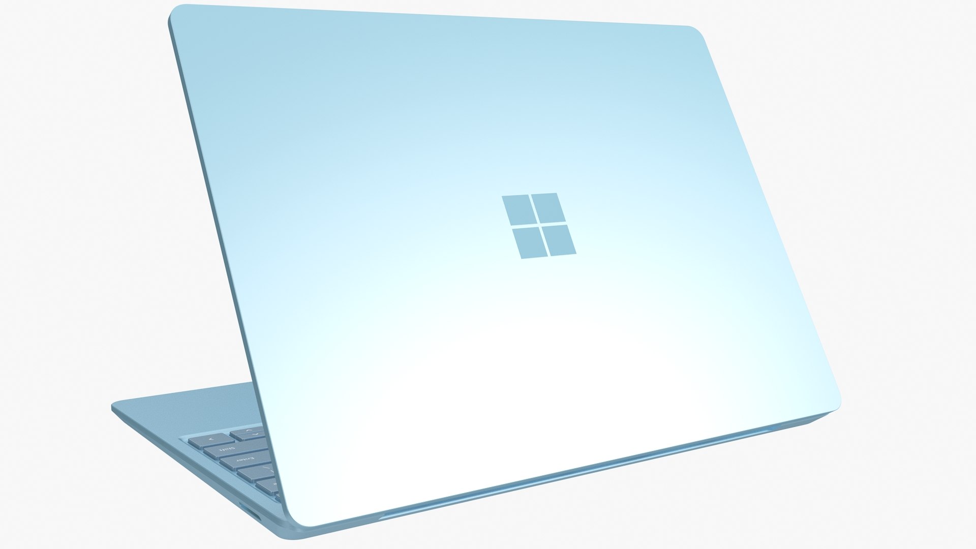 Microsoft Surface Laptop Go 3 Ice Blue Rigged 3D Model - TurboSquid 2153481